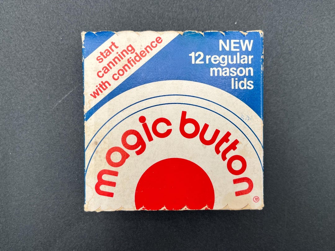 Magic Button 12 Regular Mason Lids for Canning, New Old Stock - Etsy
