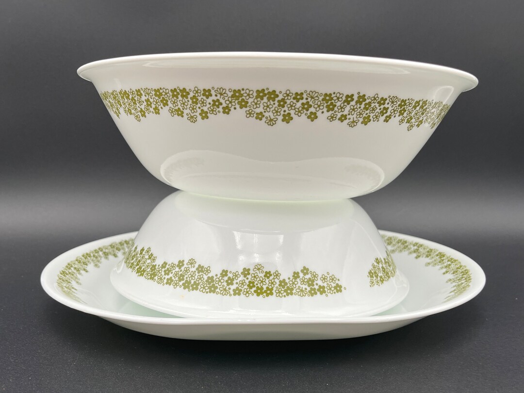 Corelle Spring Blossom Green Crazy Daisy Serving Bowls and Platter - Etsy