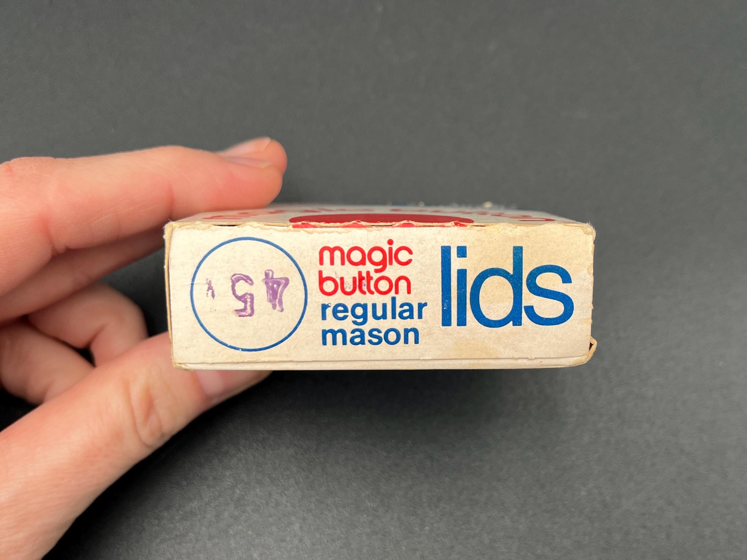 Magic Button 12 Regular Mason Lids for Canning, New Old Stock - Etsy