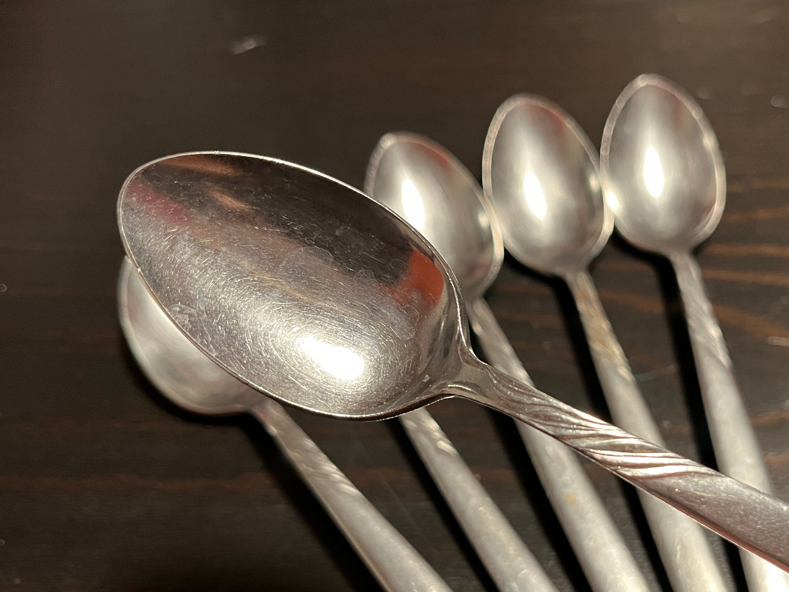 Midcentury Stainless Steel Iced Tea Spoons, Set of 6 - Etsy