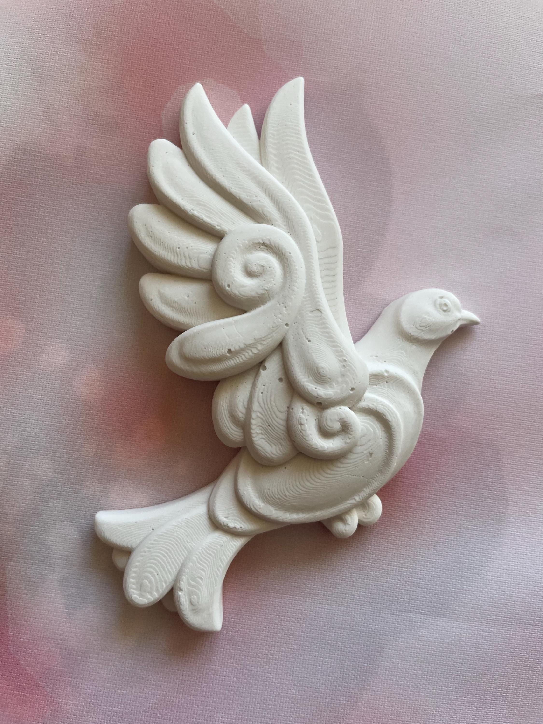 Dove Silicone Mold for Crafts, Ornamental Bird Mold for Clay, Resin ...
