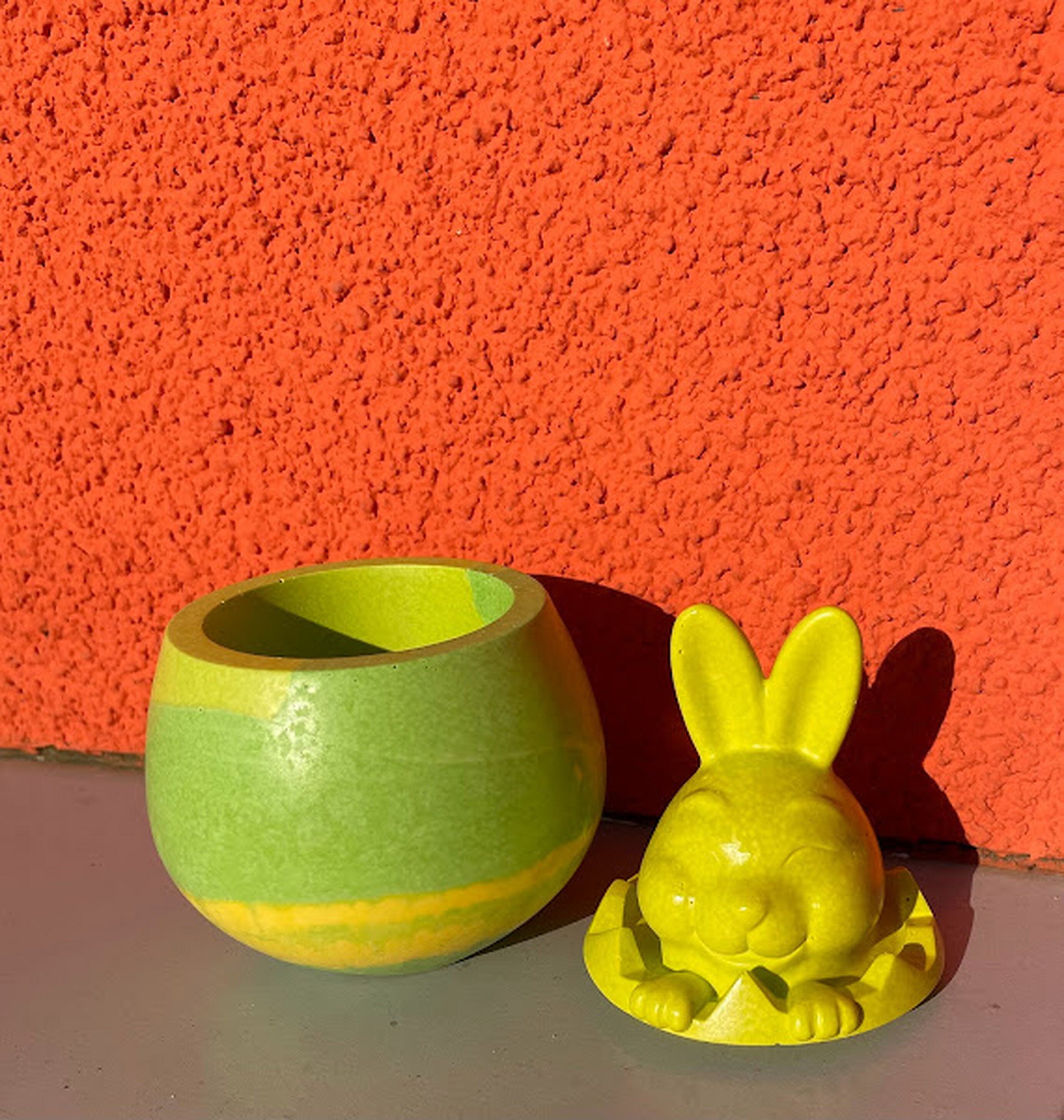 Colorful Rabbit Vase Bunny Décor Candy Bowl Gypsum Serving - Etsy