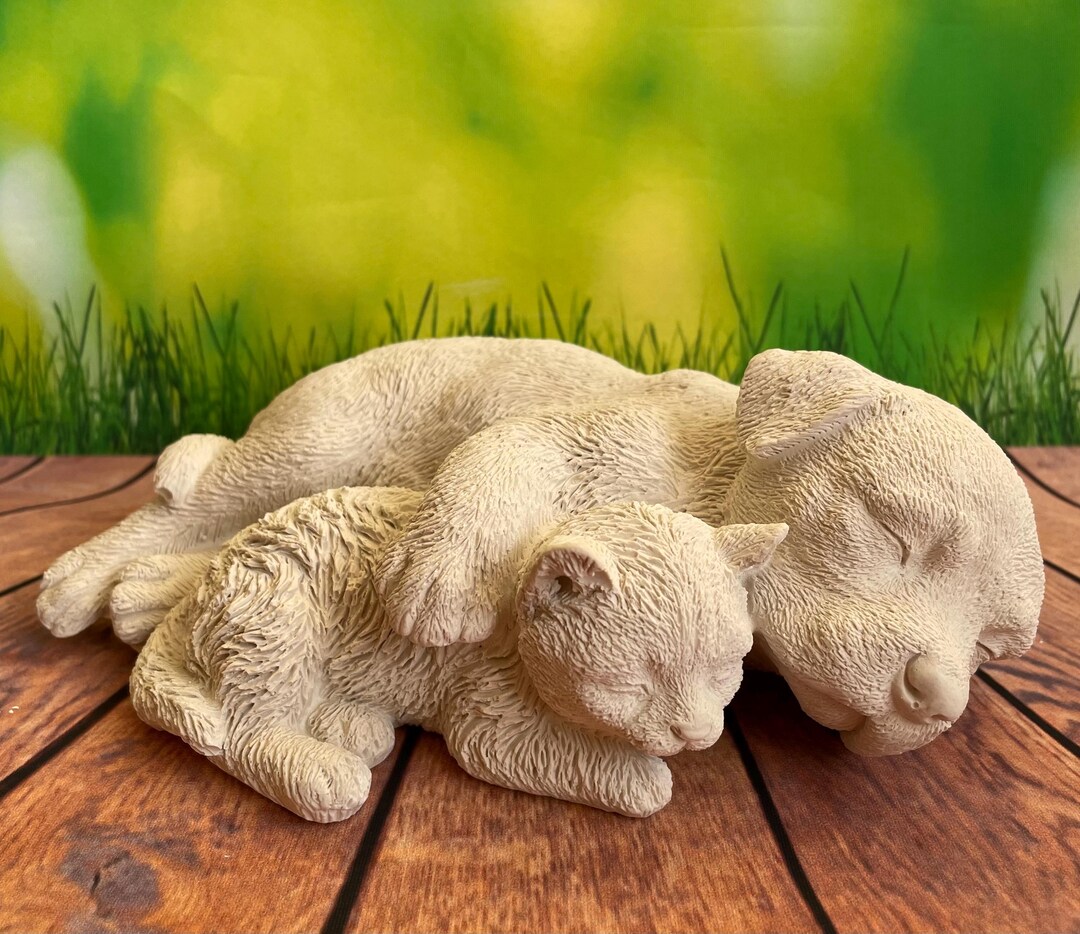 Ready to Paint Cat and Dog Sculpture, Pets Decoration, Realistic ...