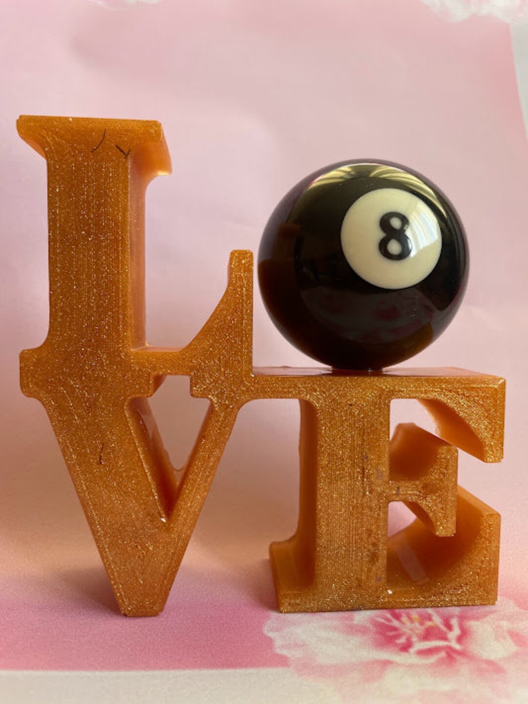 Billiard Resin Statue, LOVE Pool, Minimalist Art Decorative Ornaments ...
