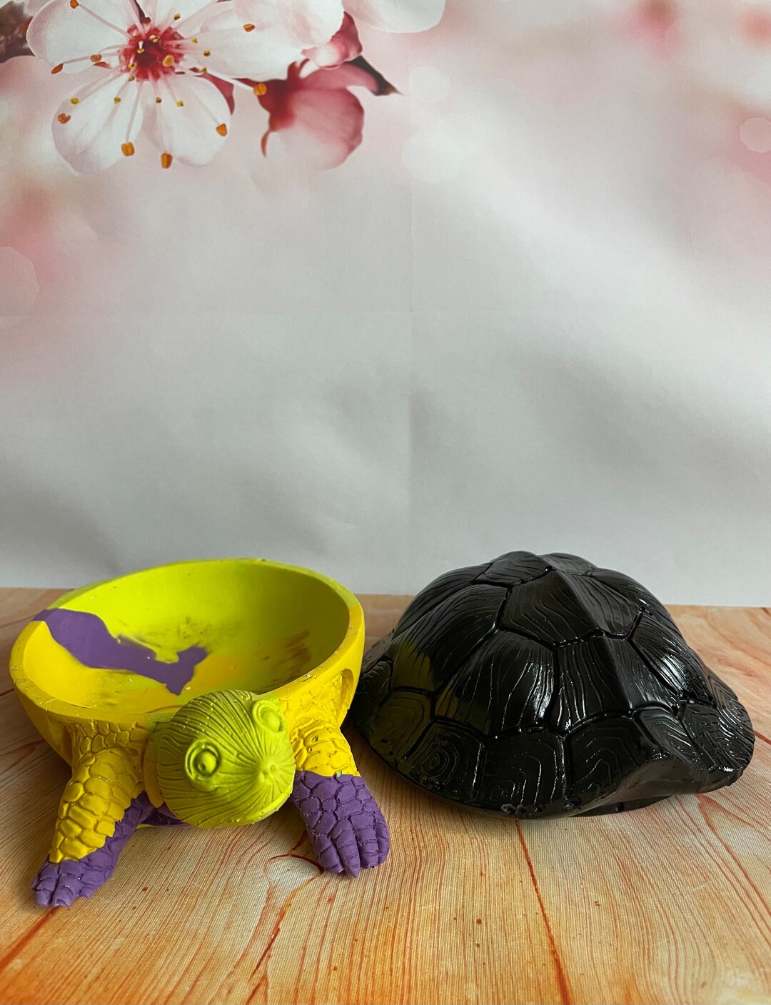 Unique Colorful Bright and Cheerful Turtle Box Turtle - Etsy