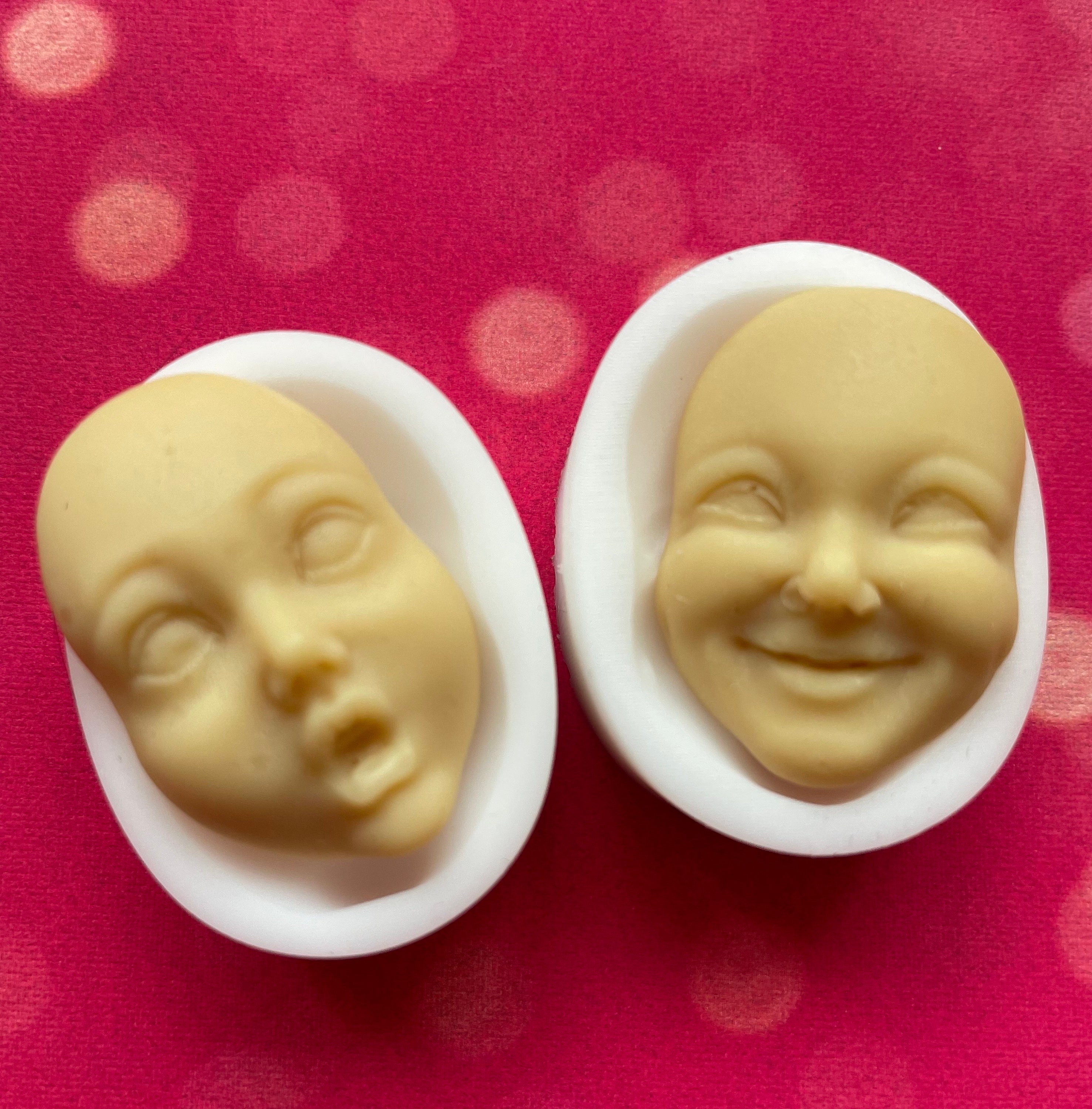 Silicone Mold Doll Face, Set of 4 Heads, Dolls Heads, Doll Parts, Baby ...