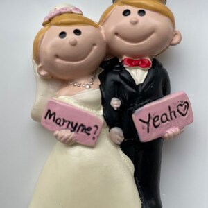 Wedding Cartoon Couple Silicone Mold, Bride, Groom, Just Married, Epoxy ...