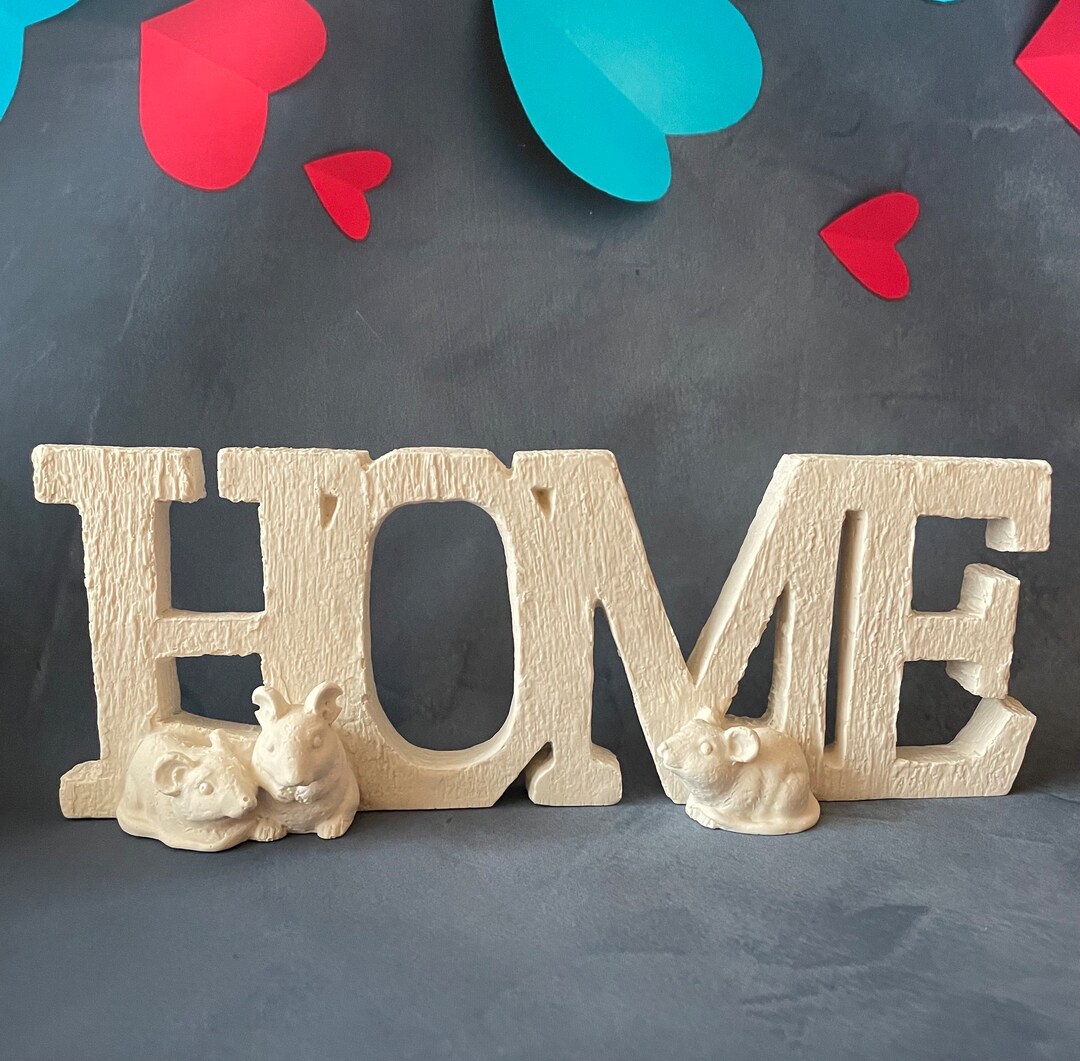 Ready to Paint, Unfinished Gypsum Home Sign, Home Décor, Custom Raw ...