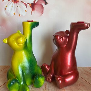 Plaster Bear Statue Modern Creative Animal Polar Bear Figurine Home ...
