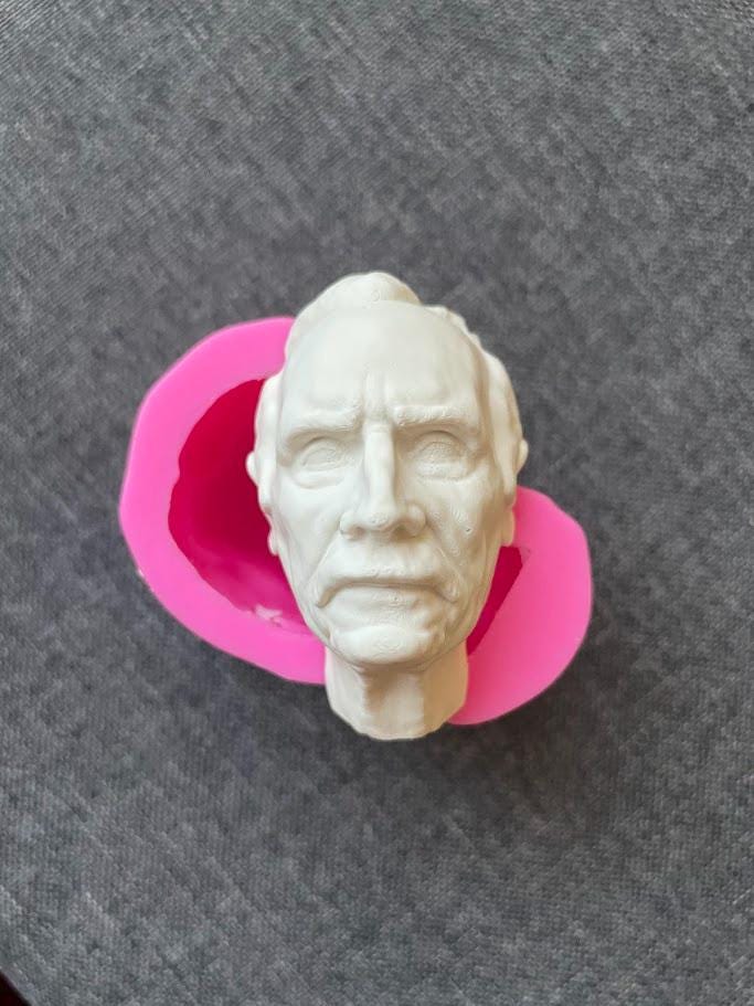 Silicone Mold, Human Head, Old Man Face, Facial Expression, Body Parts ...