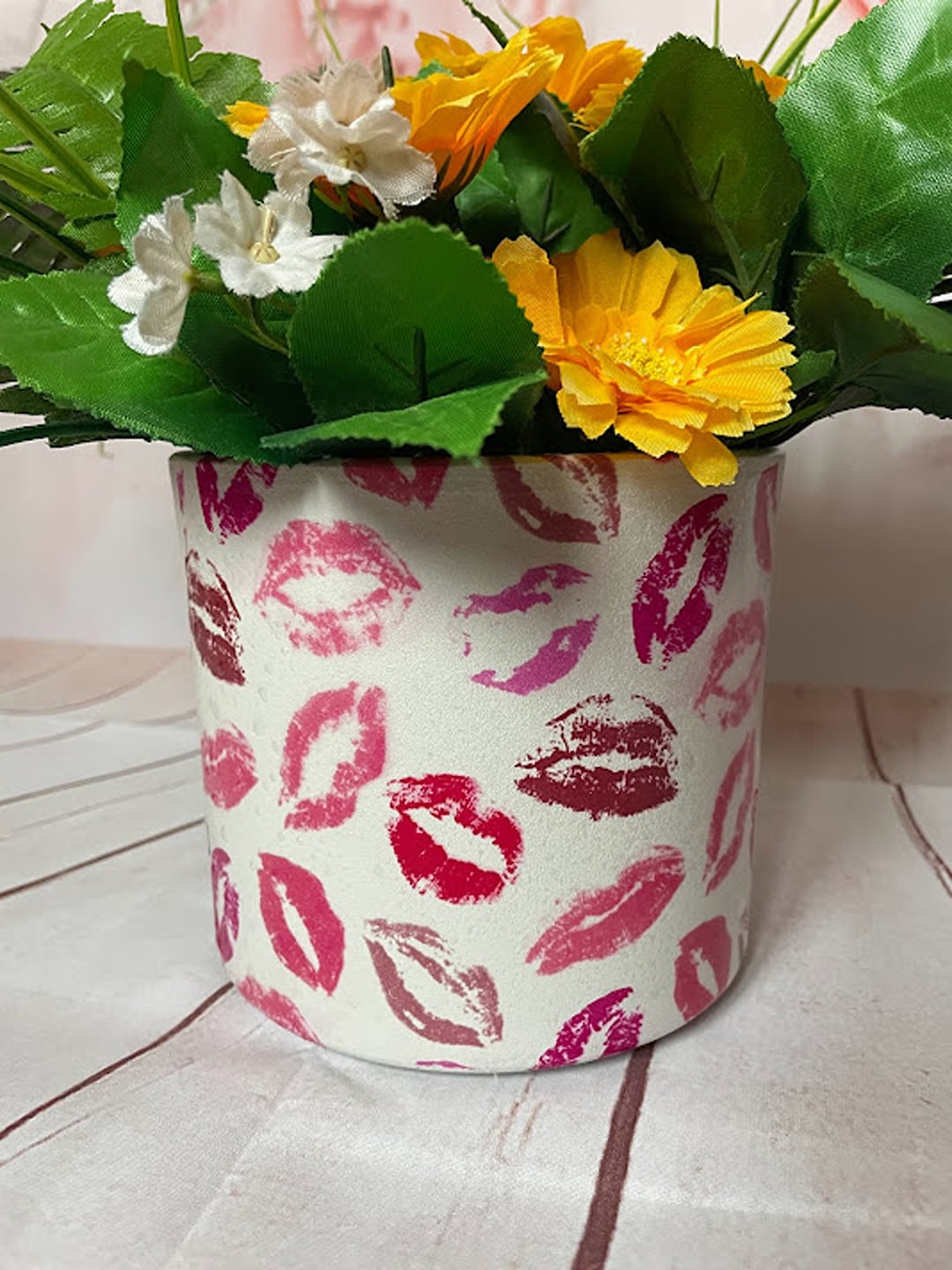 Bright, Playful Plant Pot, Floral Design, Butterfly Art, House Plant ...