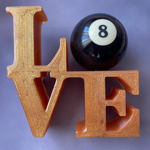 Billiard Resin Statue, LOVE Pool, Minimalist Art Decorative Ornaments ...
