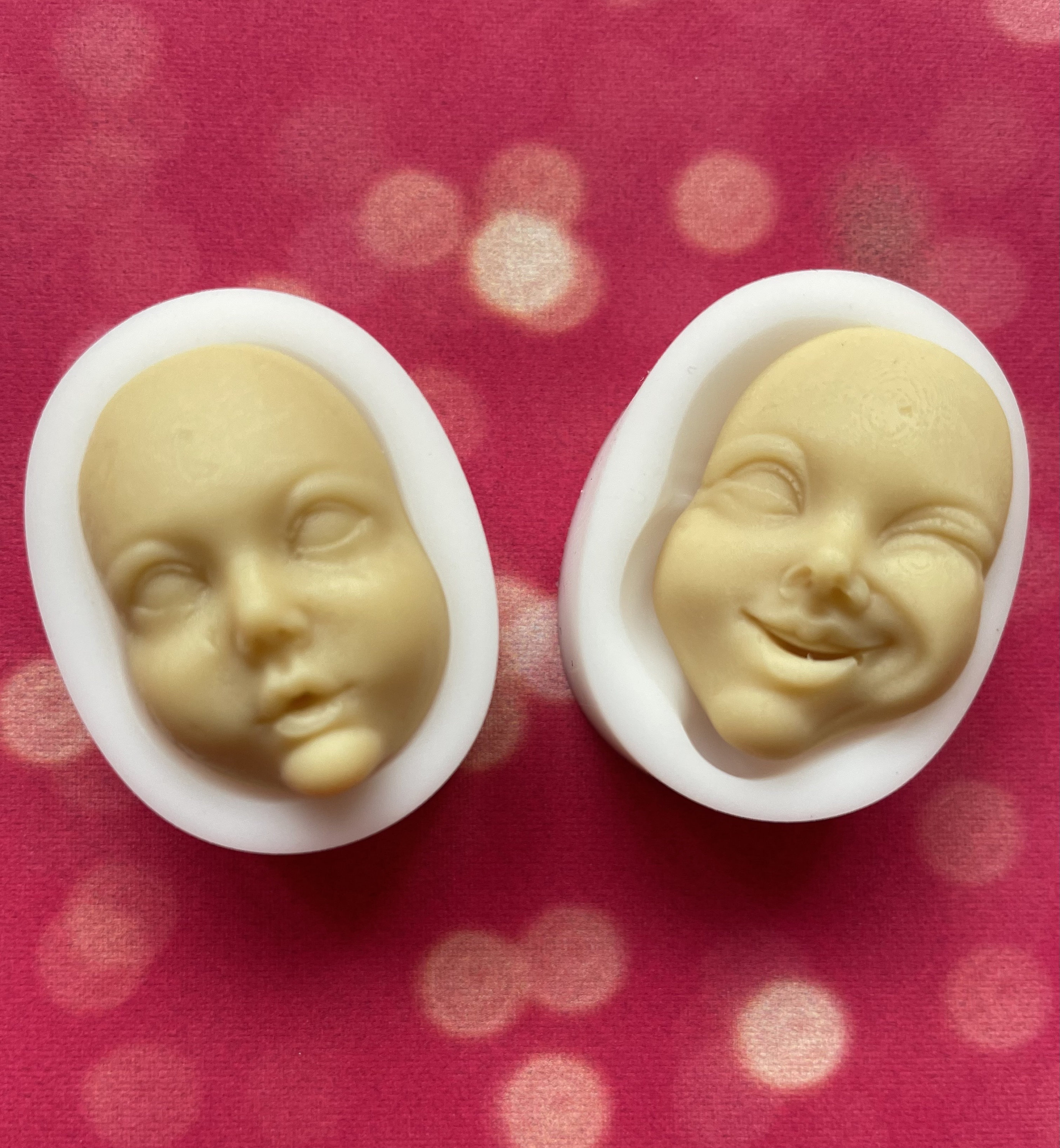 Silicone Mold Doll Face, Set of 4 Heads, Dolls Heads, Doll Parts, Baby ...