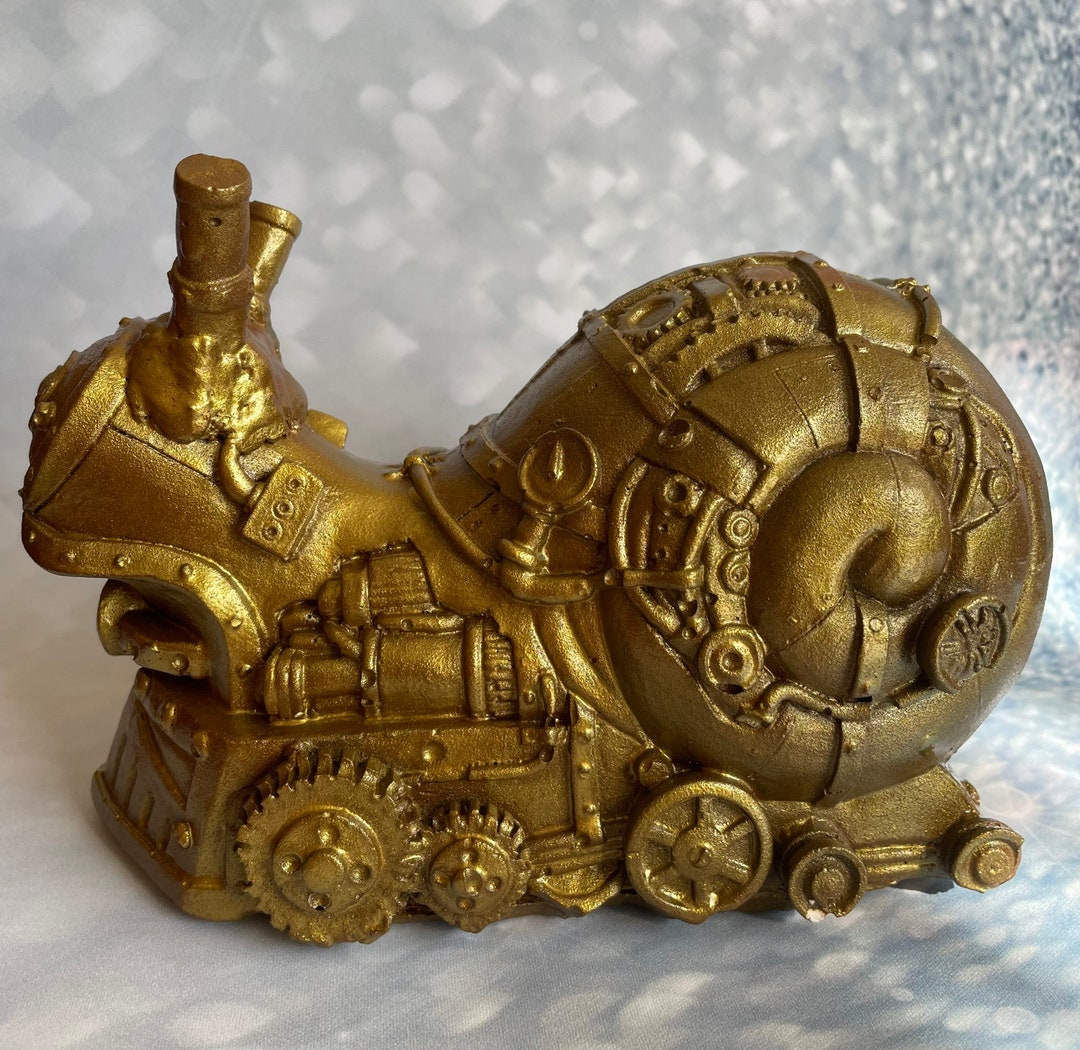 Gypsum Snail Figure Garden Statue Screws Snail Snail Robot - Etsy