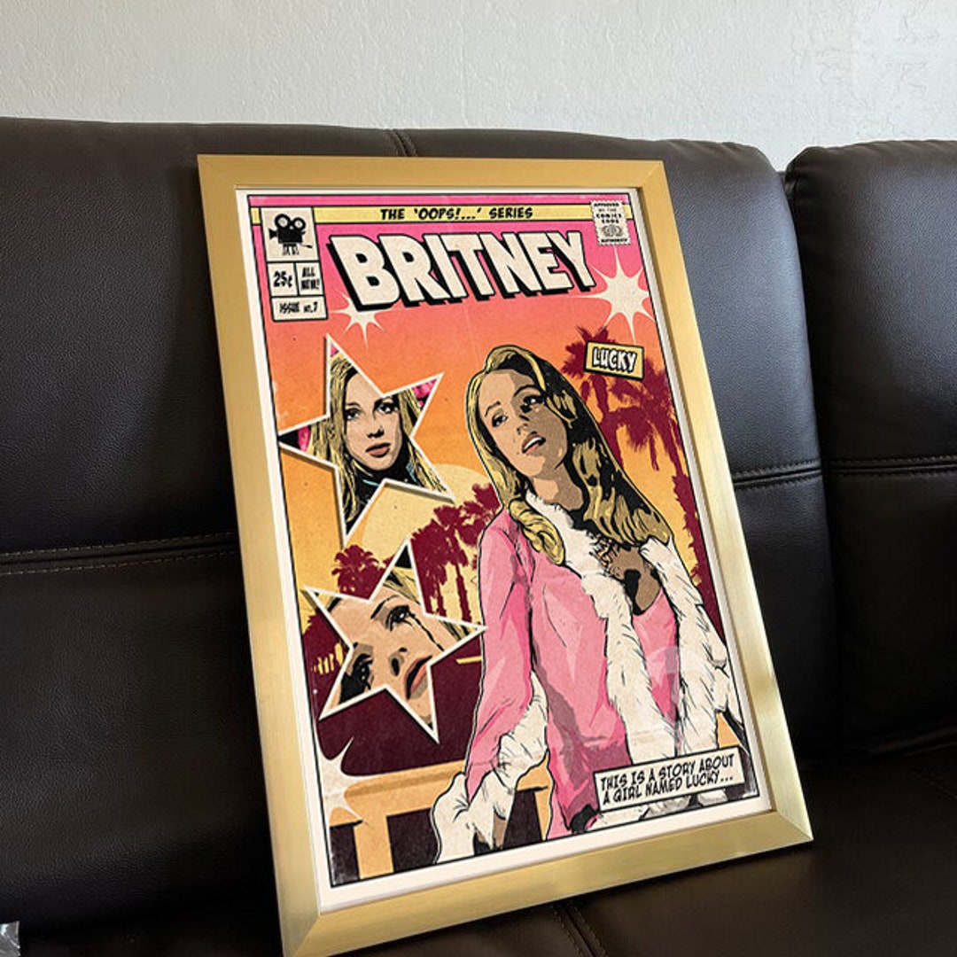 Britney Spears Lucky Vintage Comic Cover Poster Wall Decor Etsy