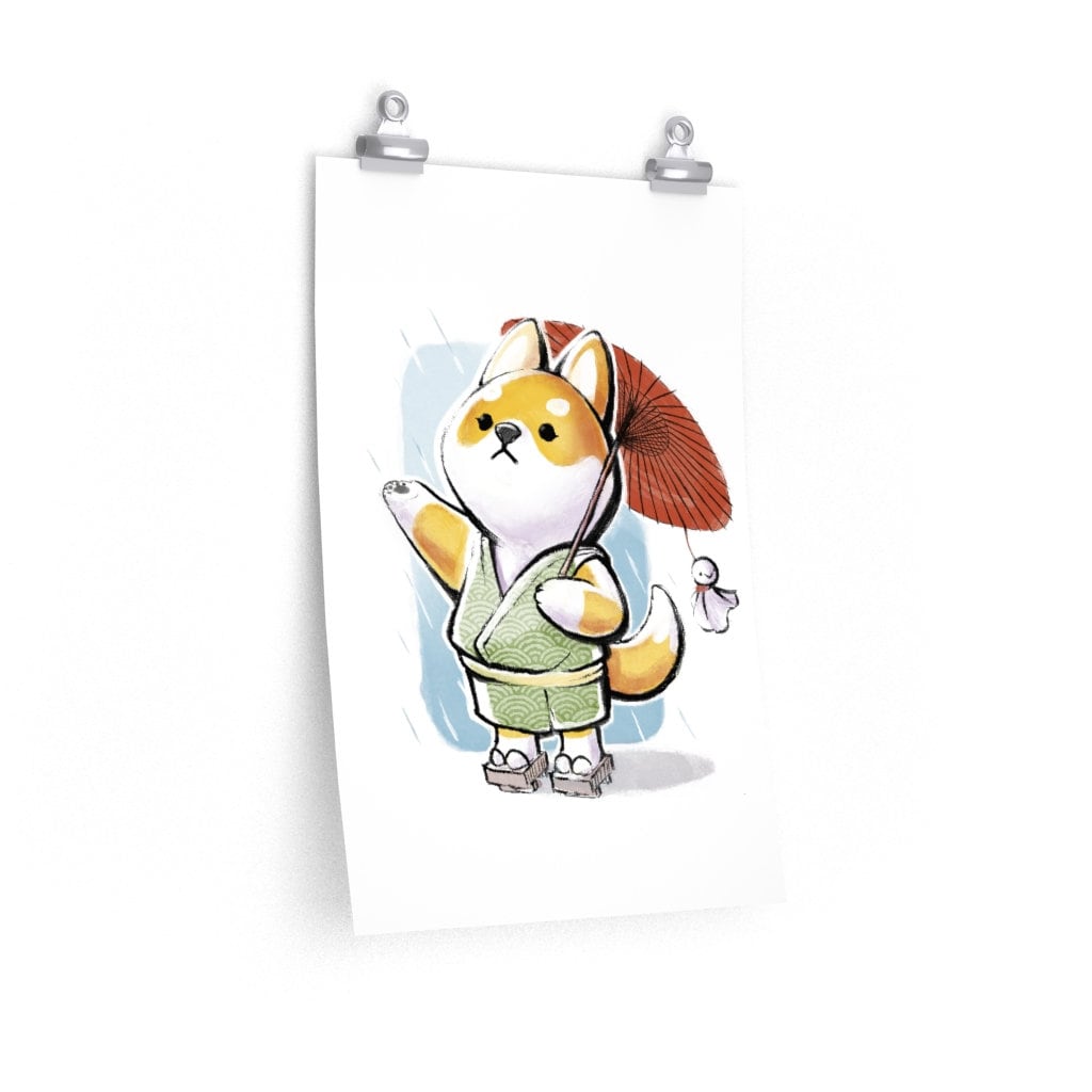 Shiba Inu Art Arint - Kawaii Japan Poster - Hachiko - Good Boy - Manga ...