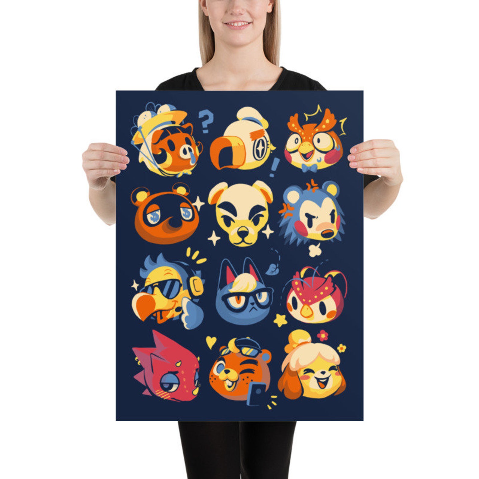 Villagers Animal Crossing Poster - Acnh Art Print - Tom Nook - Isabelle ...