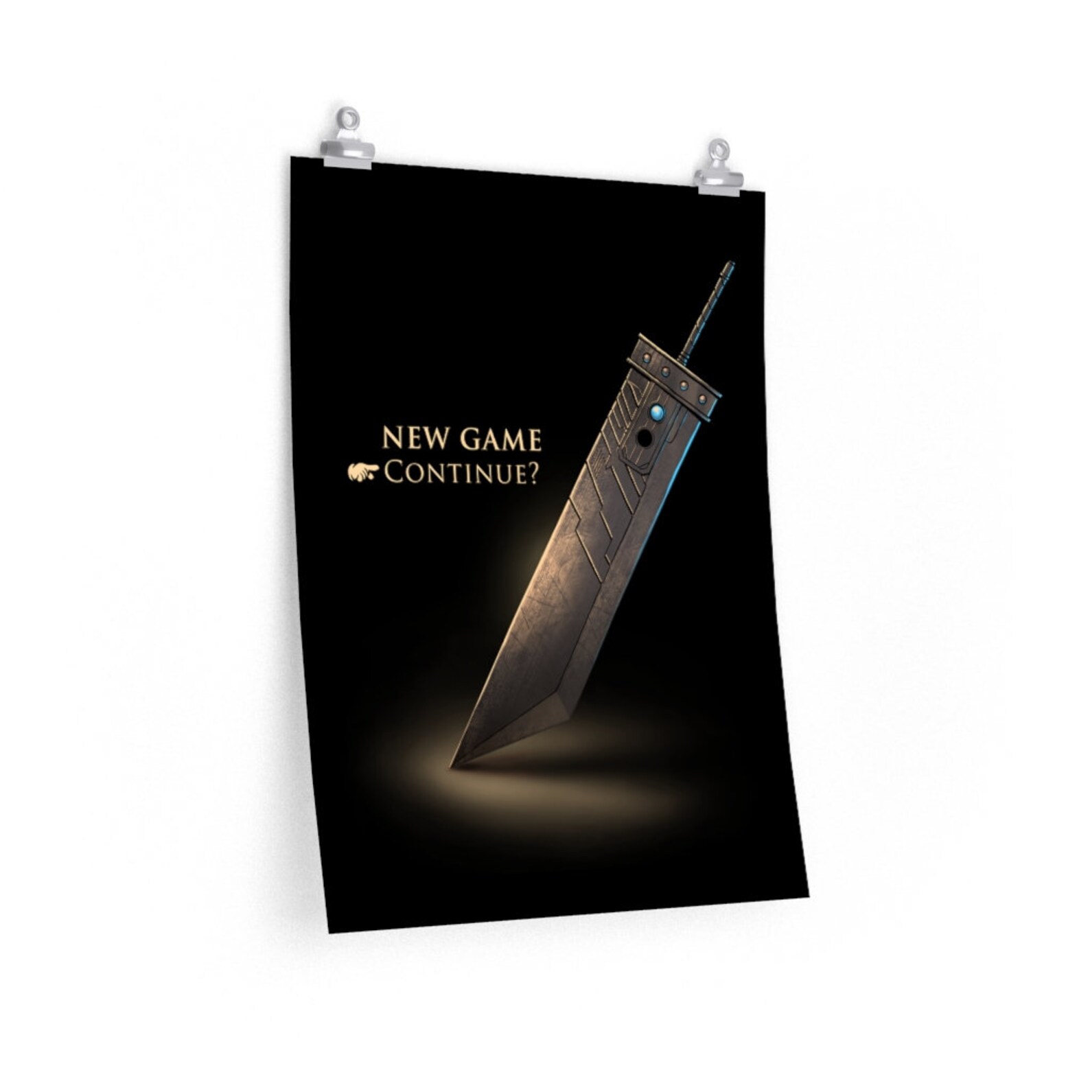 Final Fantasy VII Poster FF7 Sword Art Print Cloud Strife - Etsy