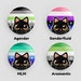 Pride Cat Flags Button Pin LGBTQ Custom Trans Gay Lesbian Bisexual Ace ...