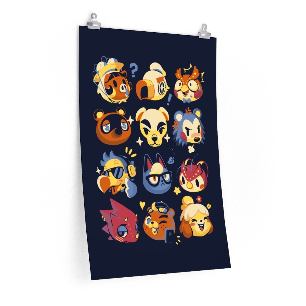Villagers Animal Crossing Poster Acnh Art Print Tom Nook | Etsy