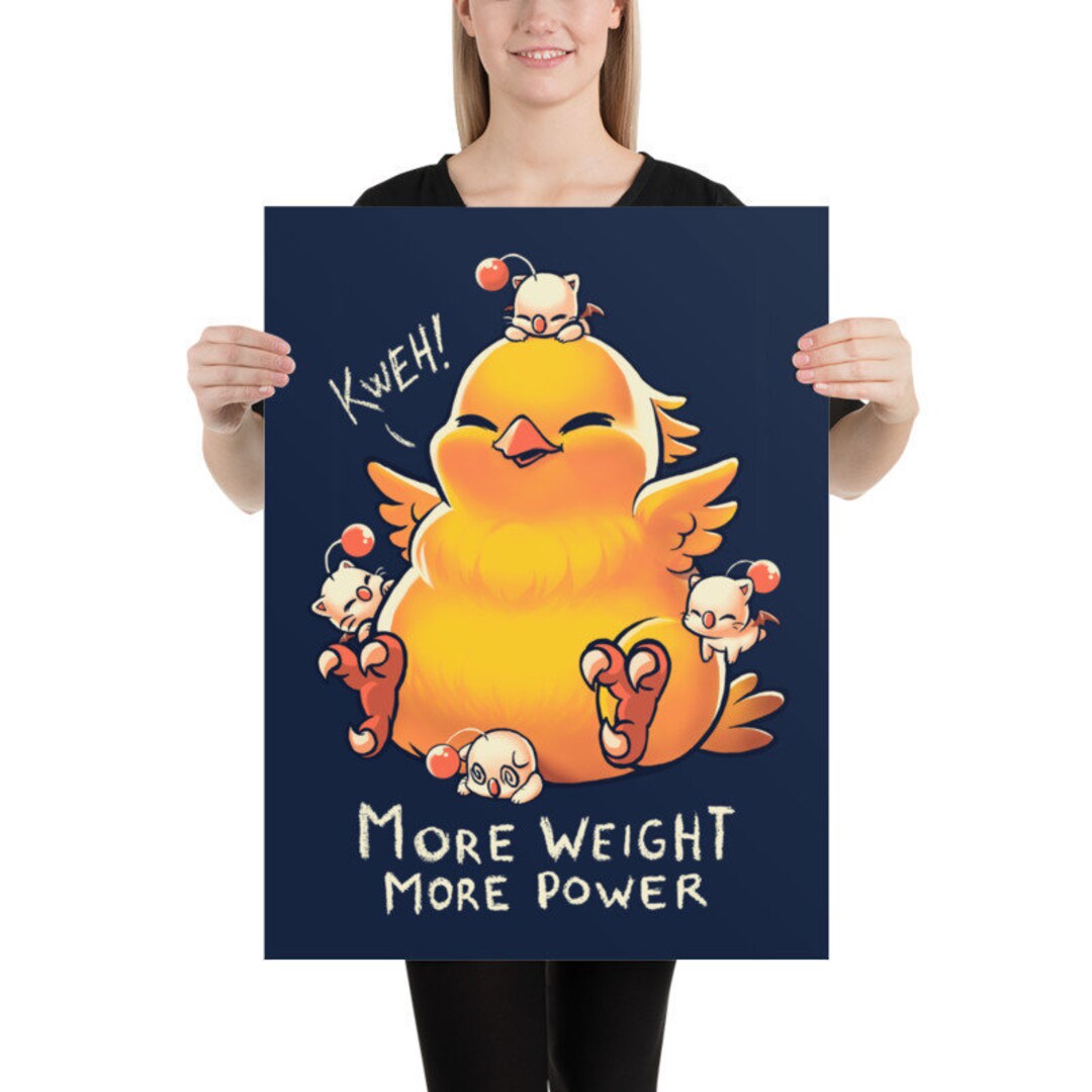 Fat Chocobo Poster Final Fantasy 7 Art Print Moogle Final - Etsy