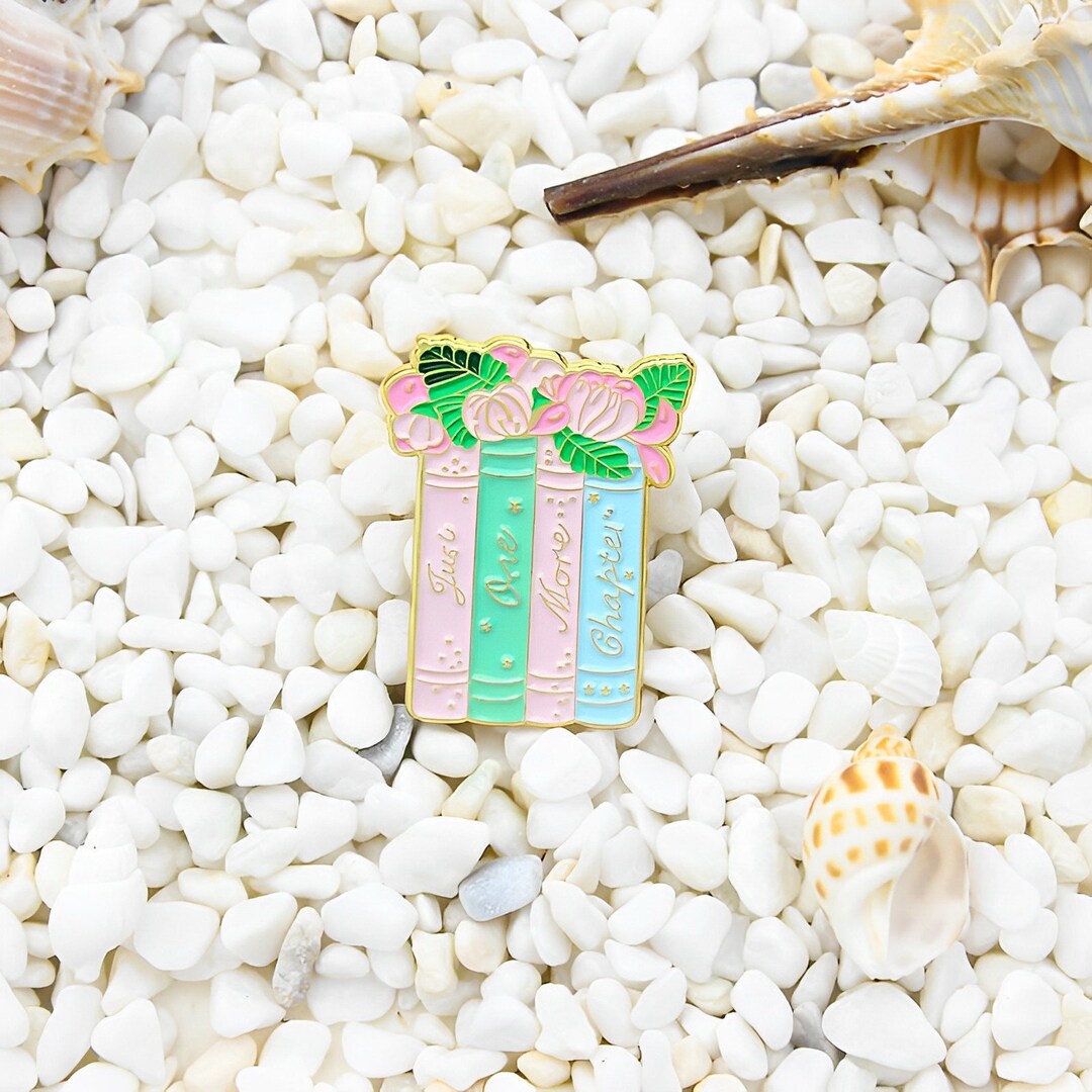 Book Enamel Pin Reading Pins Floral Pins Lapel Pins Funny Enamel Pins ...