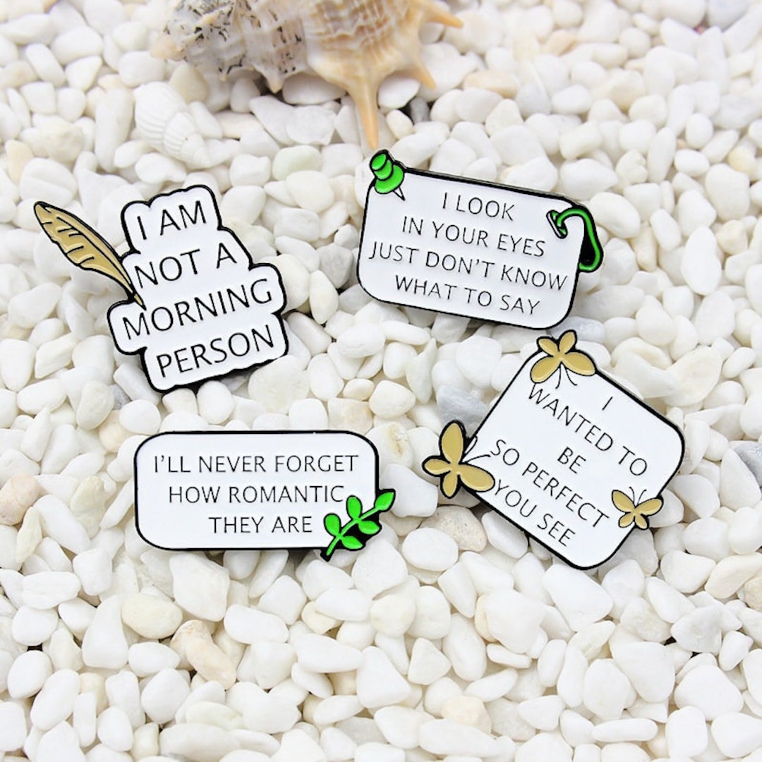 Quote Enamel Pins Positive Pin Couple Pins Kindness Pin Creative Pin ...