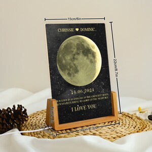 Personalized Moon Lamp, Custom Night Light Moon Phase, LED Acrylic ...