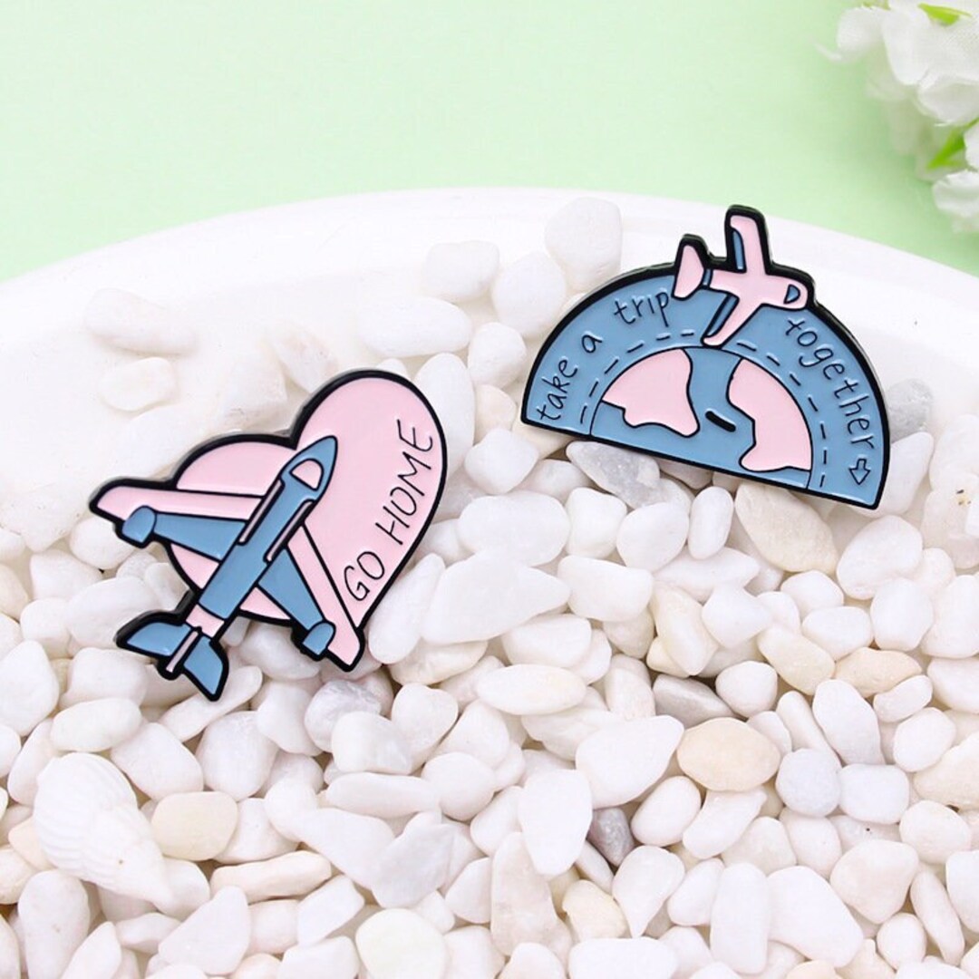 Airplane Enamel Pin Plane Pins Couple Pins Enamel Pins Set - Etsy