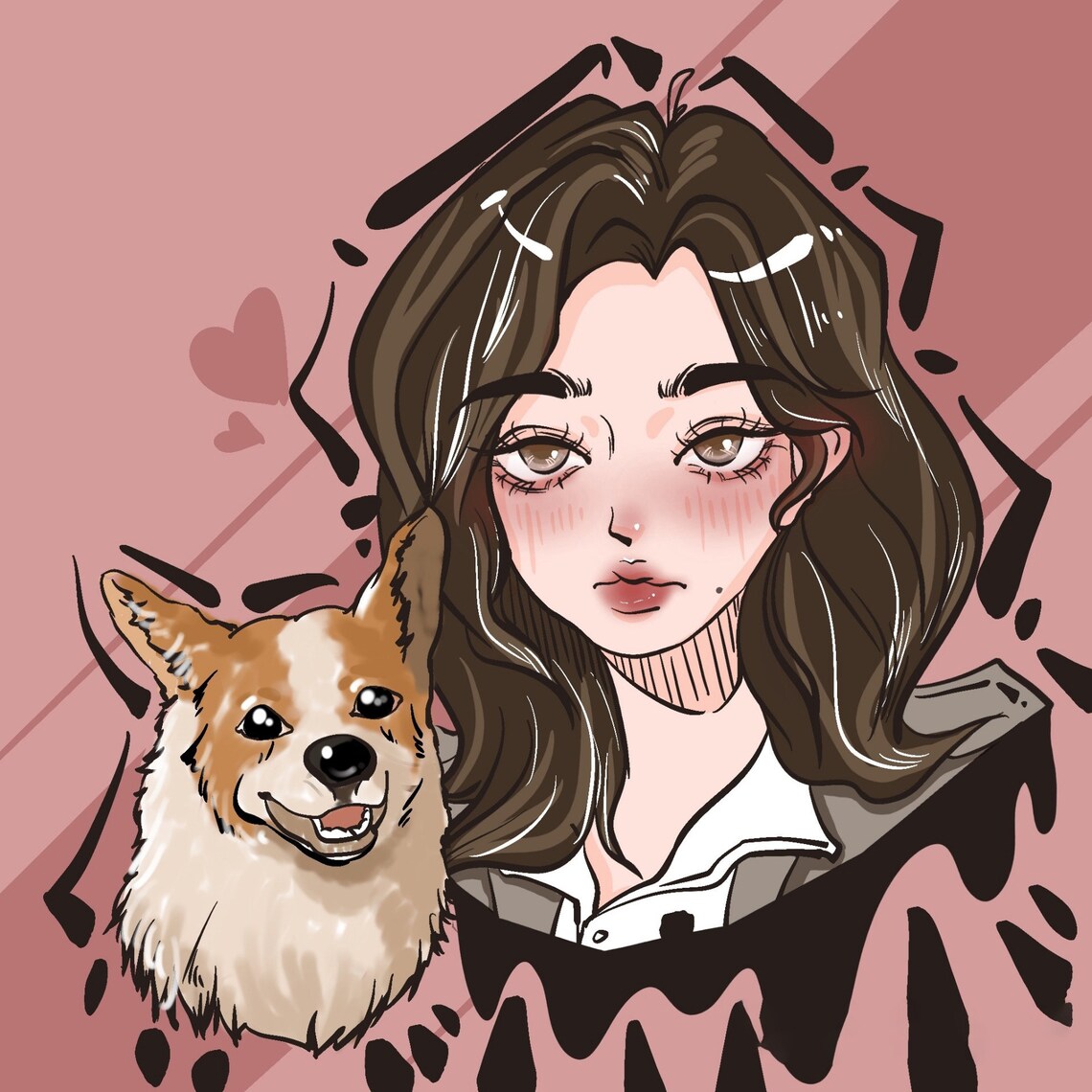 Custom Profile Picture/Korean Style/Avatar/Digital | Etsy