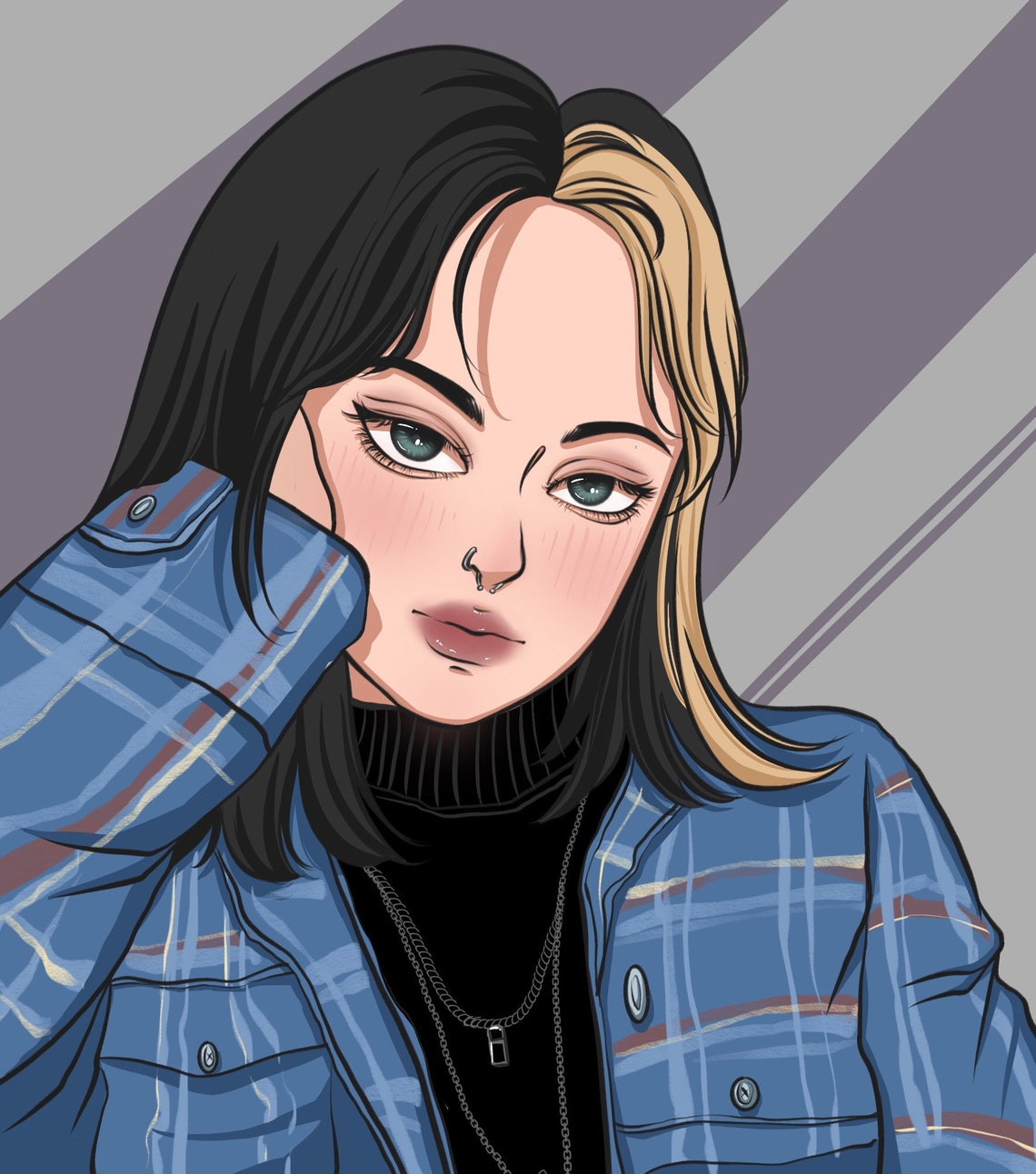 Custom Profile Picture/korean Style/avatar/digital - Etsy