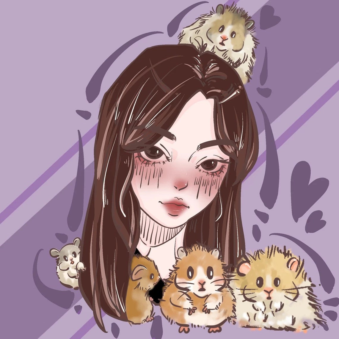 Custom Profile Picture/Korean Style/Avatar/Digital | Etsy