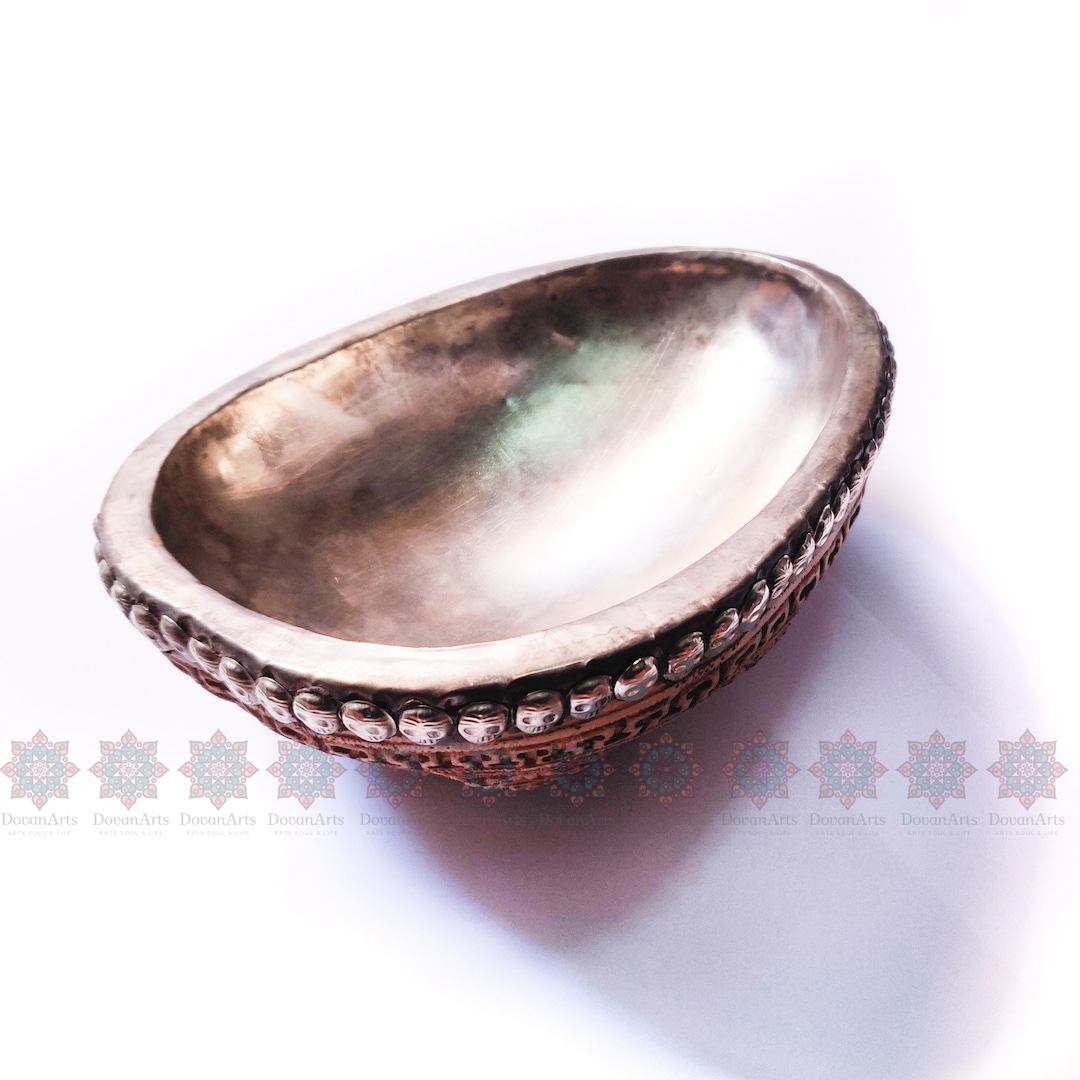 Intricate Astamangala Smudging Kapala for Altar Resin Lined - Etsy