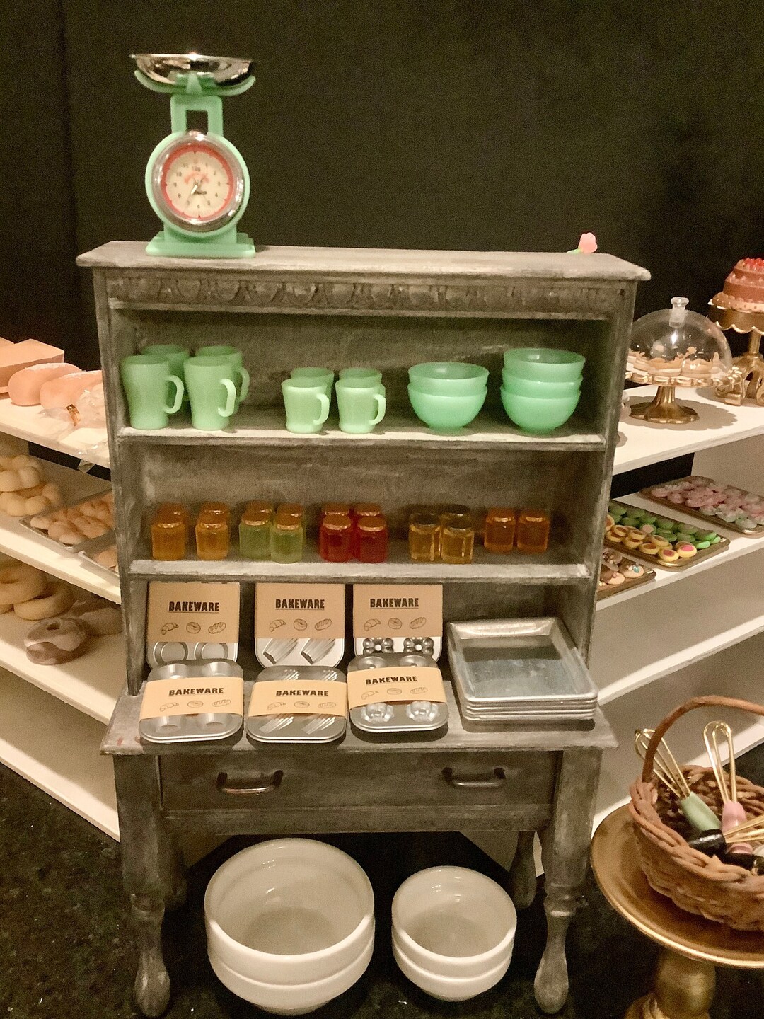 RESTOCK 1/6 BAKING SUPPLIES Mixing Bowls, Baking Sheet,muffin Tins ...