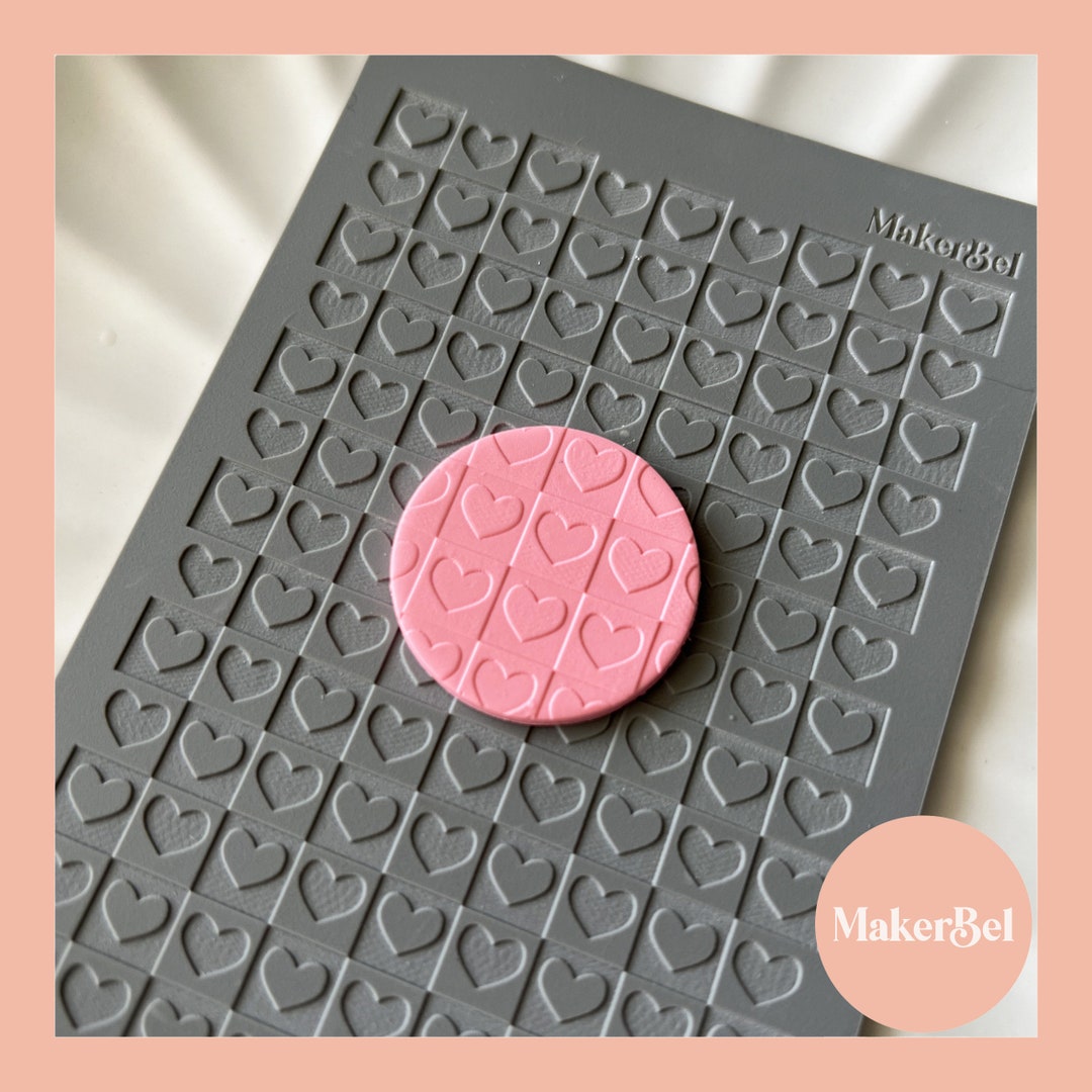 Checkered Heart Polymer Clay Texture Mat - Etsy