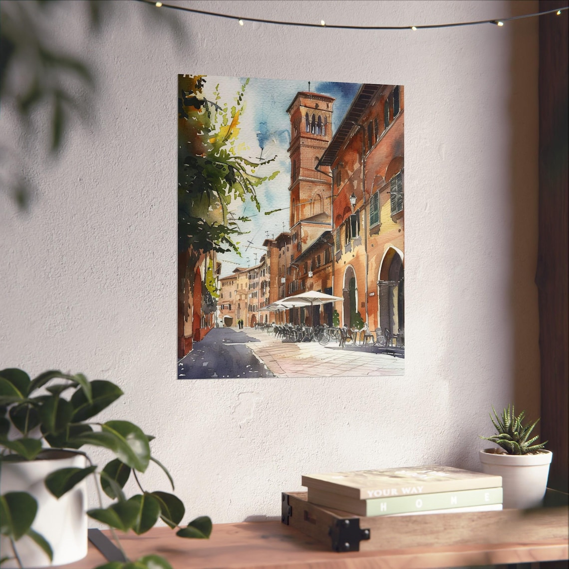 Bologna Streetscape Watercolor Print, Italy Painting, Colonial ...