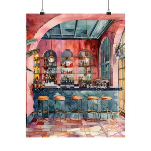 Retro Cocktail Bar Print, Vintage Cocktail Poster, Food and Drink Art ...