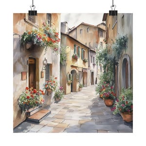 Florence Italy Art Print, Italian Streetscape Watercolor Painting ...