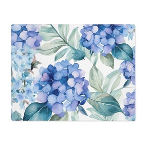 Blue Hydrangeas Placemat, Hydrangea Placemat, Blue White Floral ...