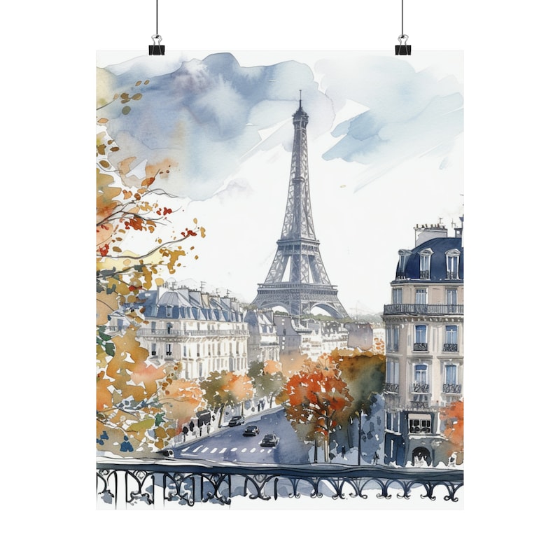 Watercolor Painting Paris - Etsy