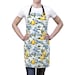 Mediterranean Lemons Apron, Floral Kitchen Apron, Lemon Decor, Baking ...