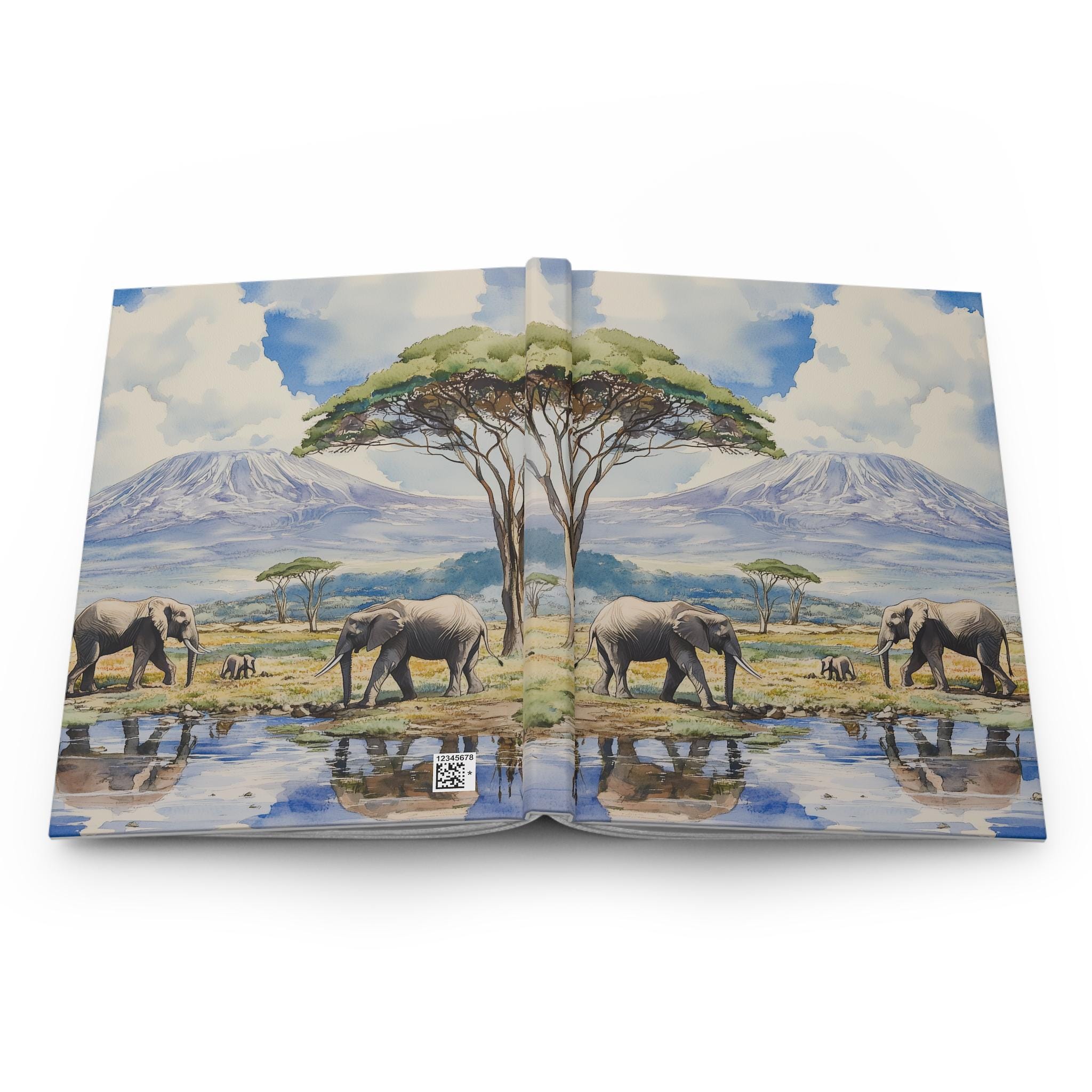 Mount Kilimanjaro Journal: Africa Watercolor Hardcover Notebook - Etsy