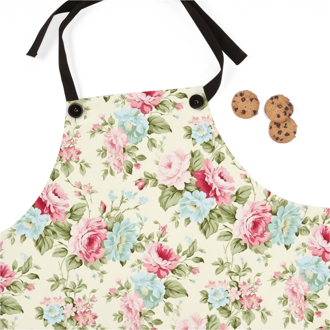 Vintage Roses Apron, Shabby Chic Apron, Farmhouse Apron, Floral Apron ...