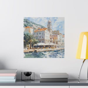 Split Croatia Watercolor Painting, Coastal Croatian Art Print, European ...