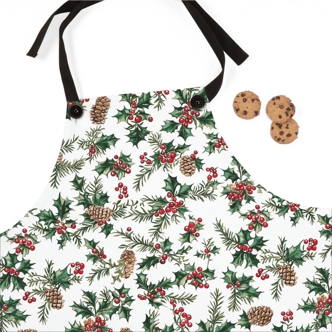 Winter Apron, Festive Holiday Aprons, Christmas Apron, Holiday Baking ...
