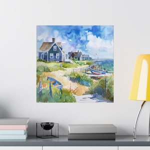 Nantucket Painting, Massachusetts Coastal Art Print, Seascape ...