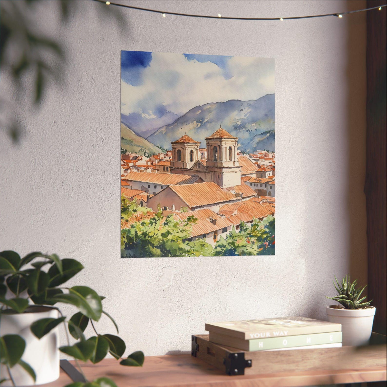 Cusco Painting, Peru Art Print, Cityscape Watercolor Print, Peruvian ...