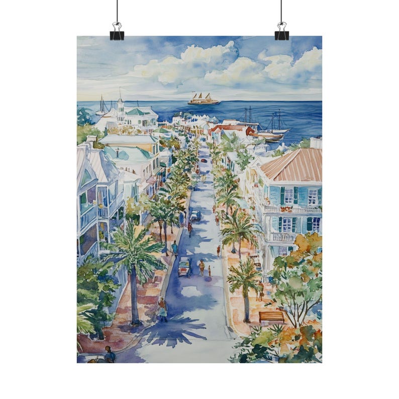 Duval Street Art, Key West Wall Art, Mallory Square, Florida Artwork ...