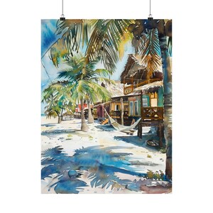Holbox Painting Mexican Island Art Print, Isla Holbox Wall Art, Mexico ...