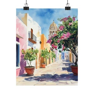 Merida Mexico Art Print, Watercolor Painting, Yucatan Art, Mexican ...